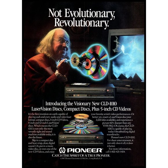 PIONEER | Art | 987 Pioneer Laserdisc Player Cld10 Vintage Print Ad Ben ...